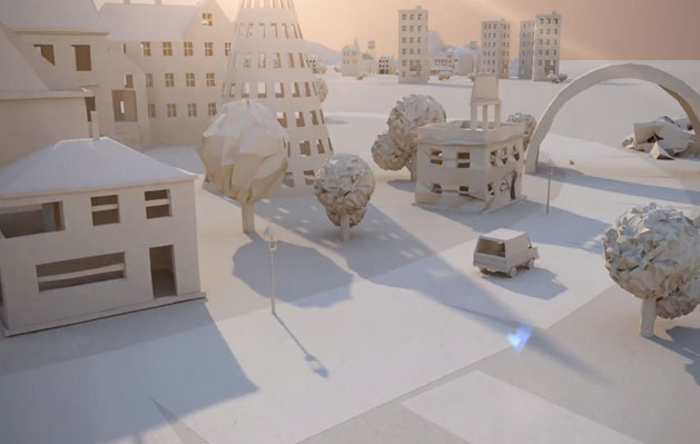 Paper City: parcours d’un véhicule de papier à travers une ville [vidéo ...