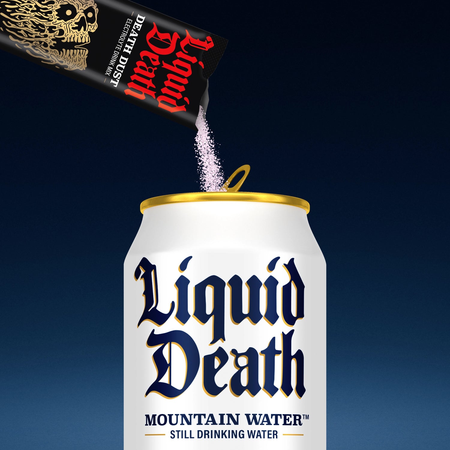 Death Dust | le nouveau mélange électrolyte de Liquid Death - Baron Mag